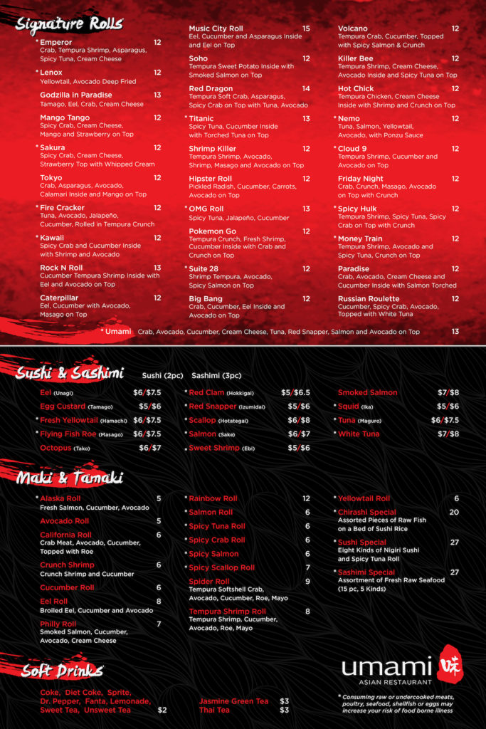 umami menu 2 - Umami