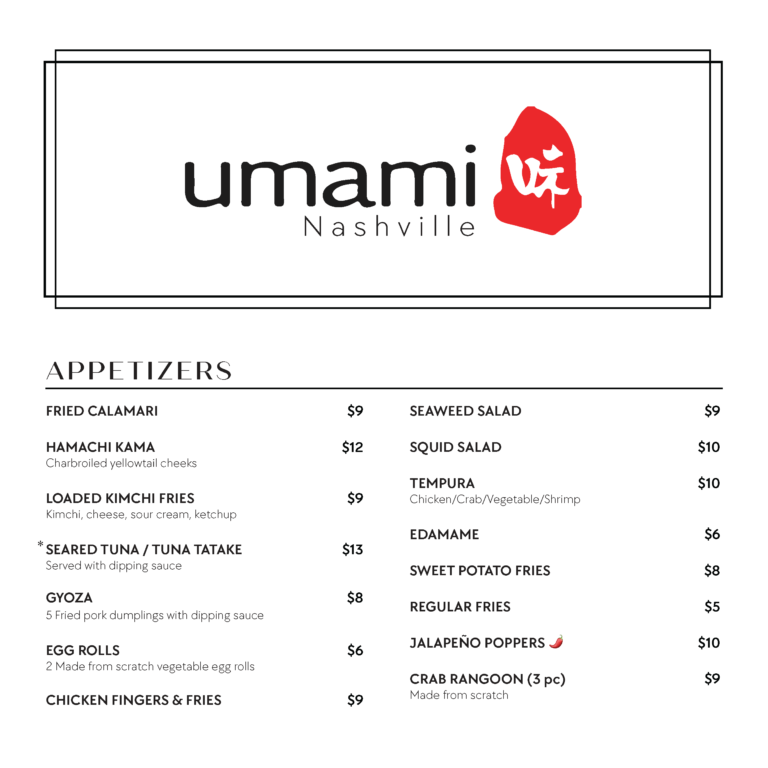 Menu - Umami